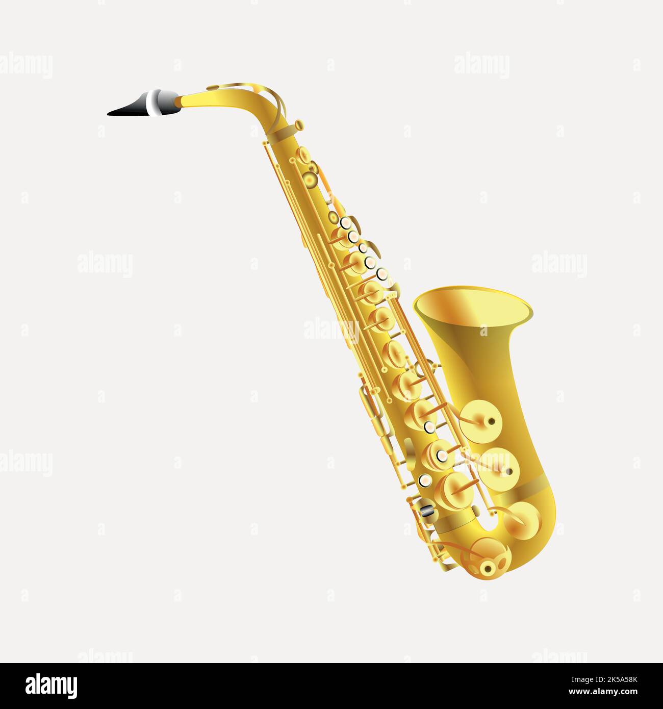 Saxophone clipart, music instrument illustration vector Stock Vector ...
