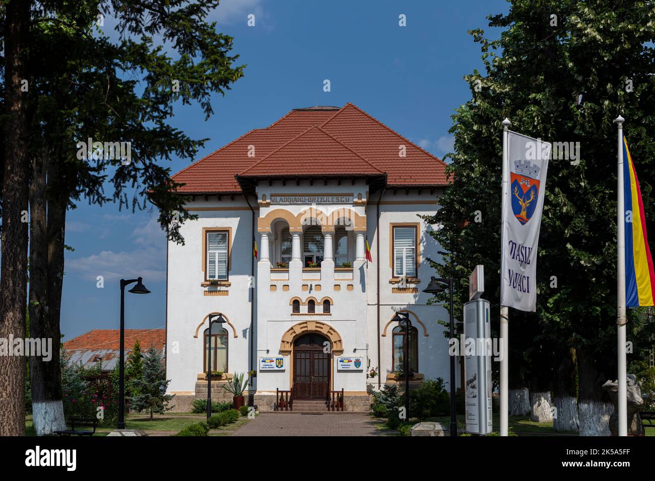 Novaci, Gorj County, Romania – July 24, 2022: Building of City Hall in ...