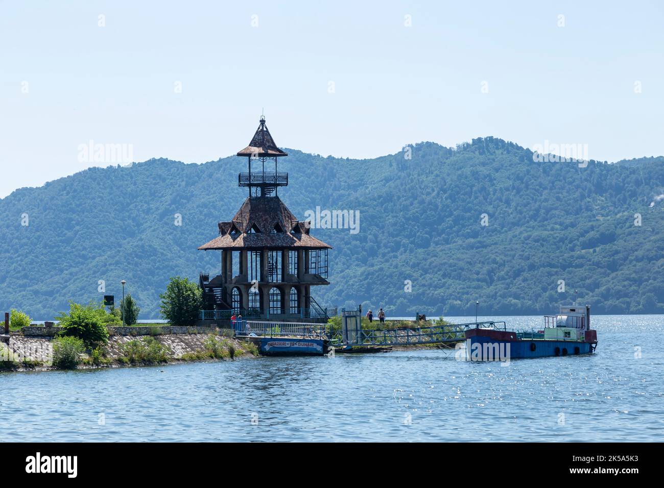 Orsova, Romania - June 13, 2022: The old observation tower, built of ...