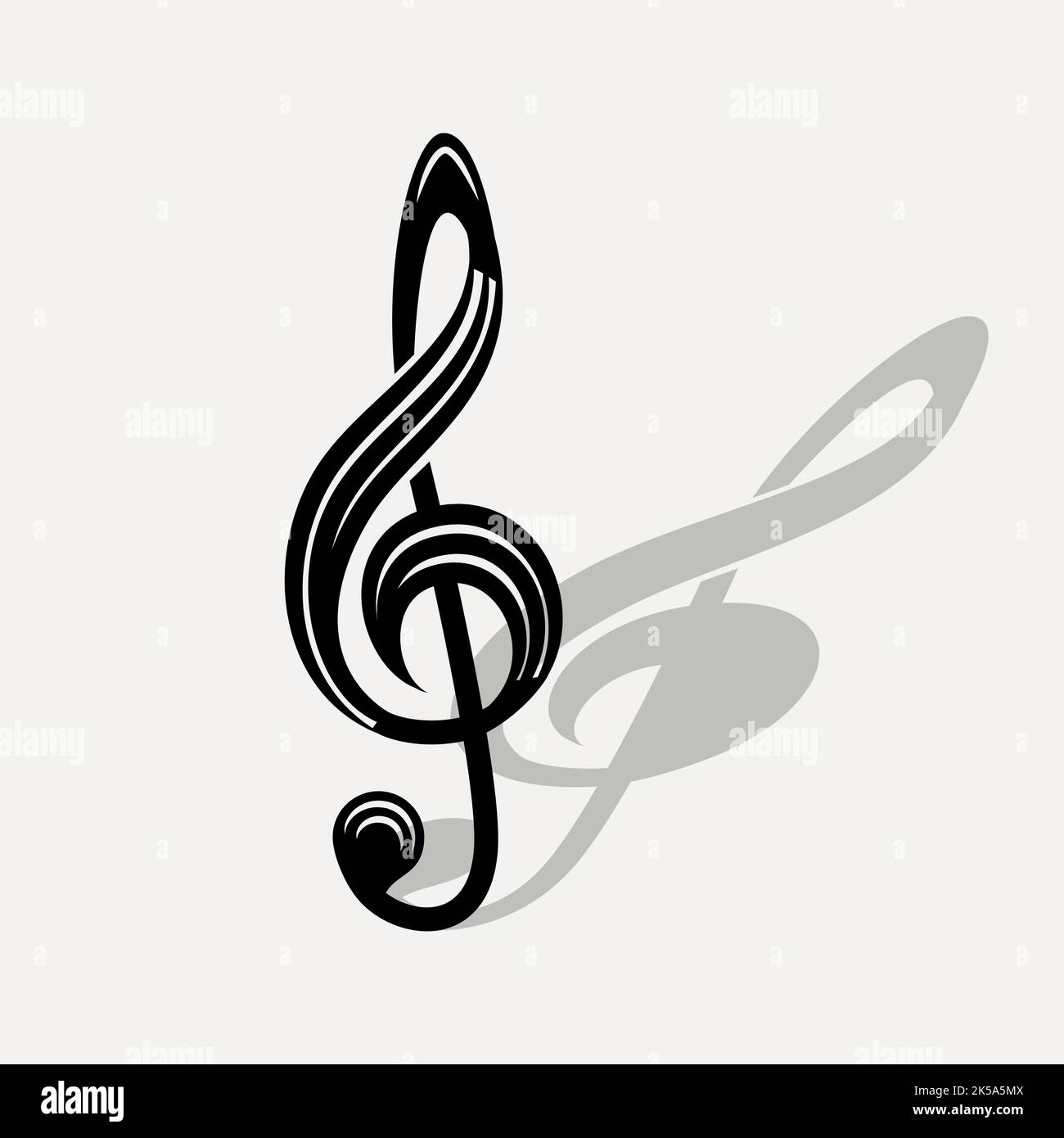 Treble clef clipart, entertainment illustration vector Stock Vector ...