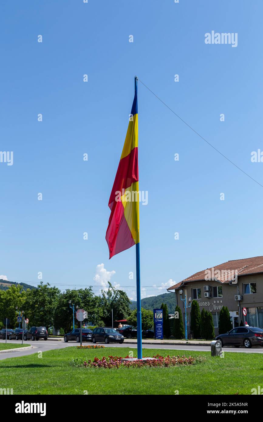 Romanian flag waving hi-res stock photography and images - Alamy