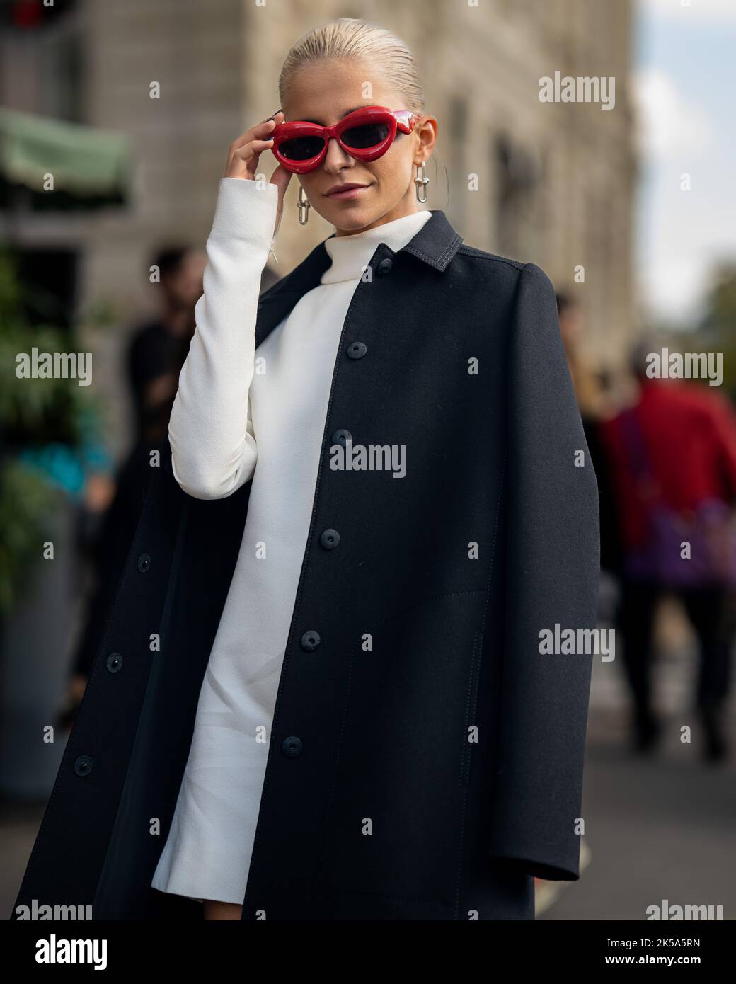 Caro Daur Street Style During Paris Fashion Week SS23 Stock Photo - Alamy