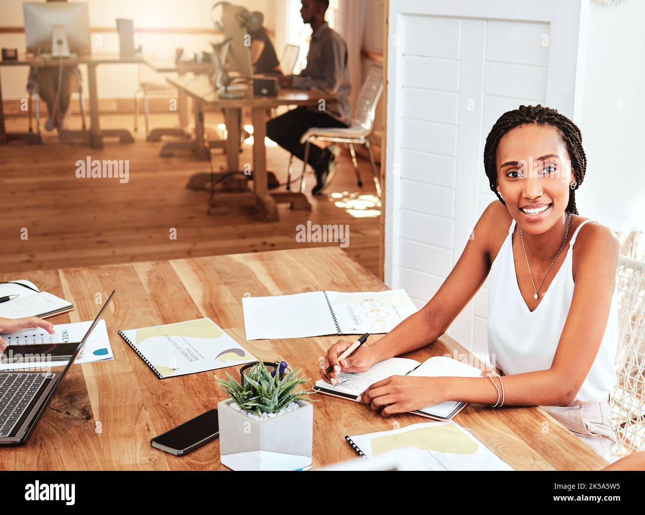 Business startup, planning and black woman in office with productivity ...