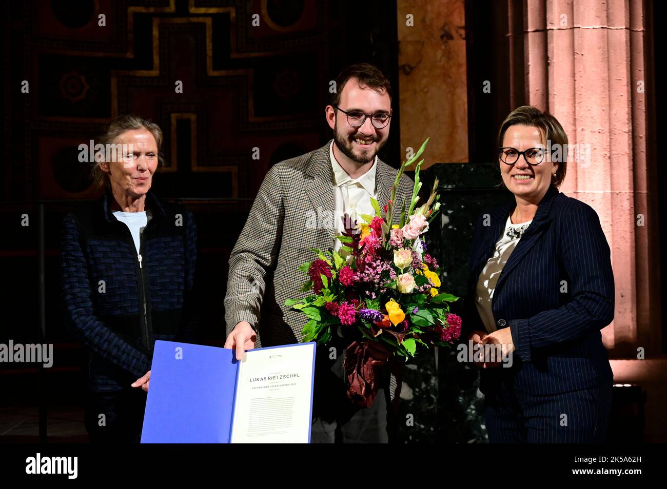 Im Bild: Karin Großmann,Lukas Rietzschel und Barbara Klepsch. Der ...
