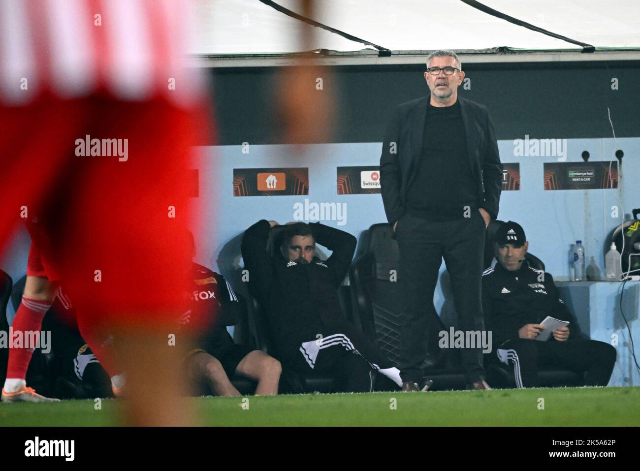 Malmö, Sweden, 6 October 2022. Union Berlin's coach Urs Fischer during ...