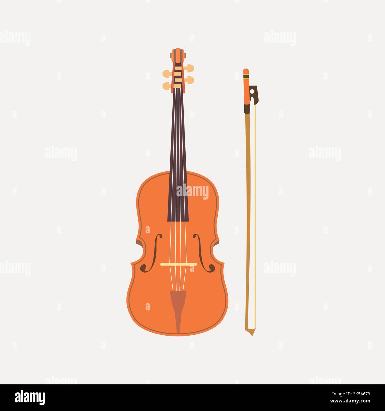 Violin clipart, entertainment illustration vector Stock Vector Image ...