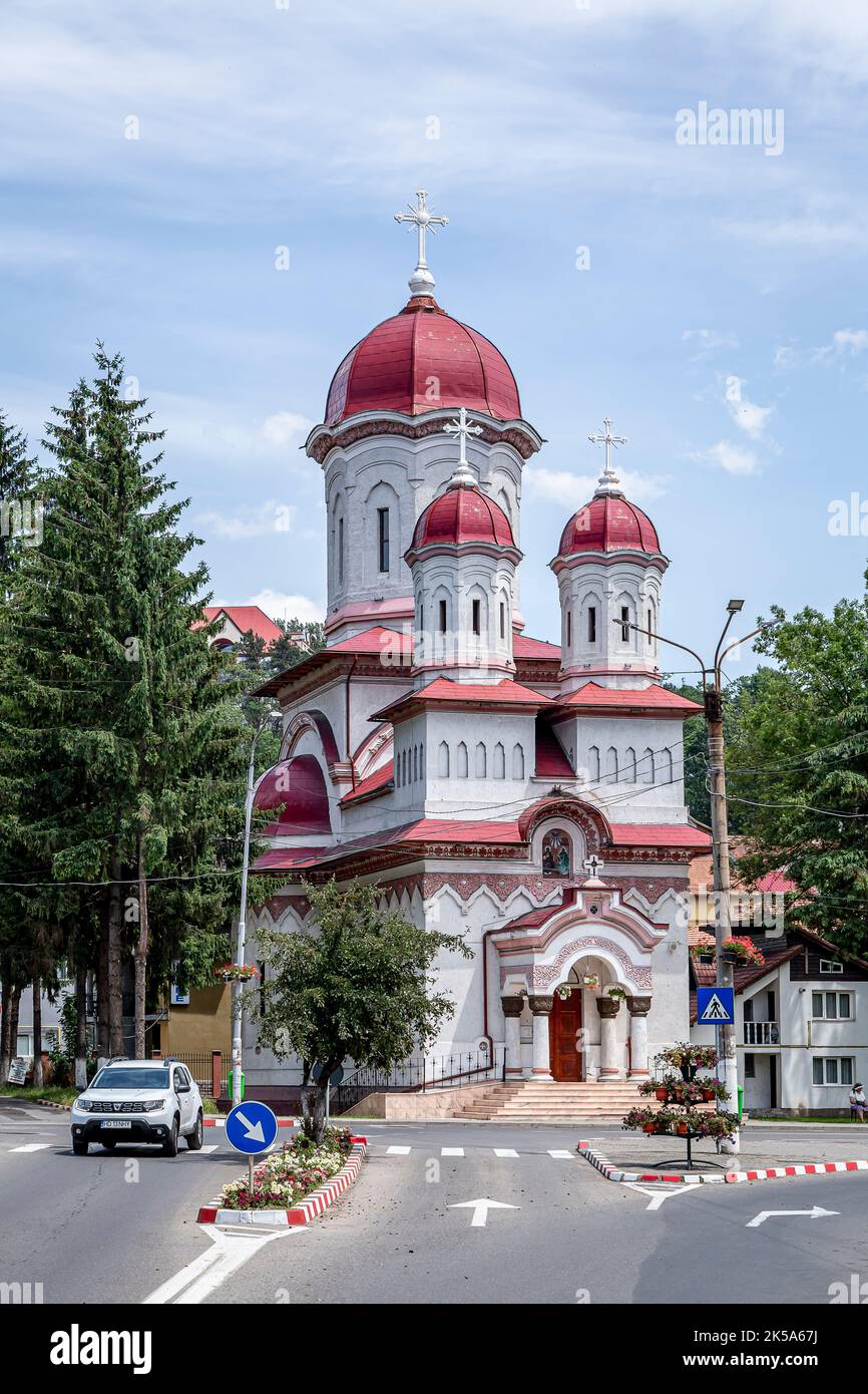 The Holy Trinity ( Sf. Treime ) church on July 11, 2021 in Petrosani ...