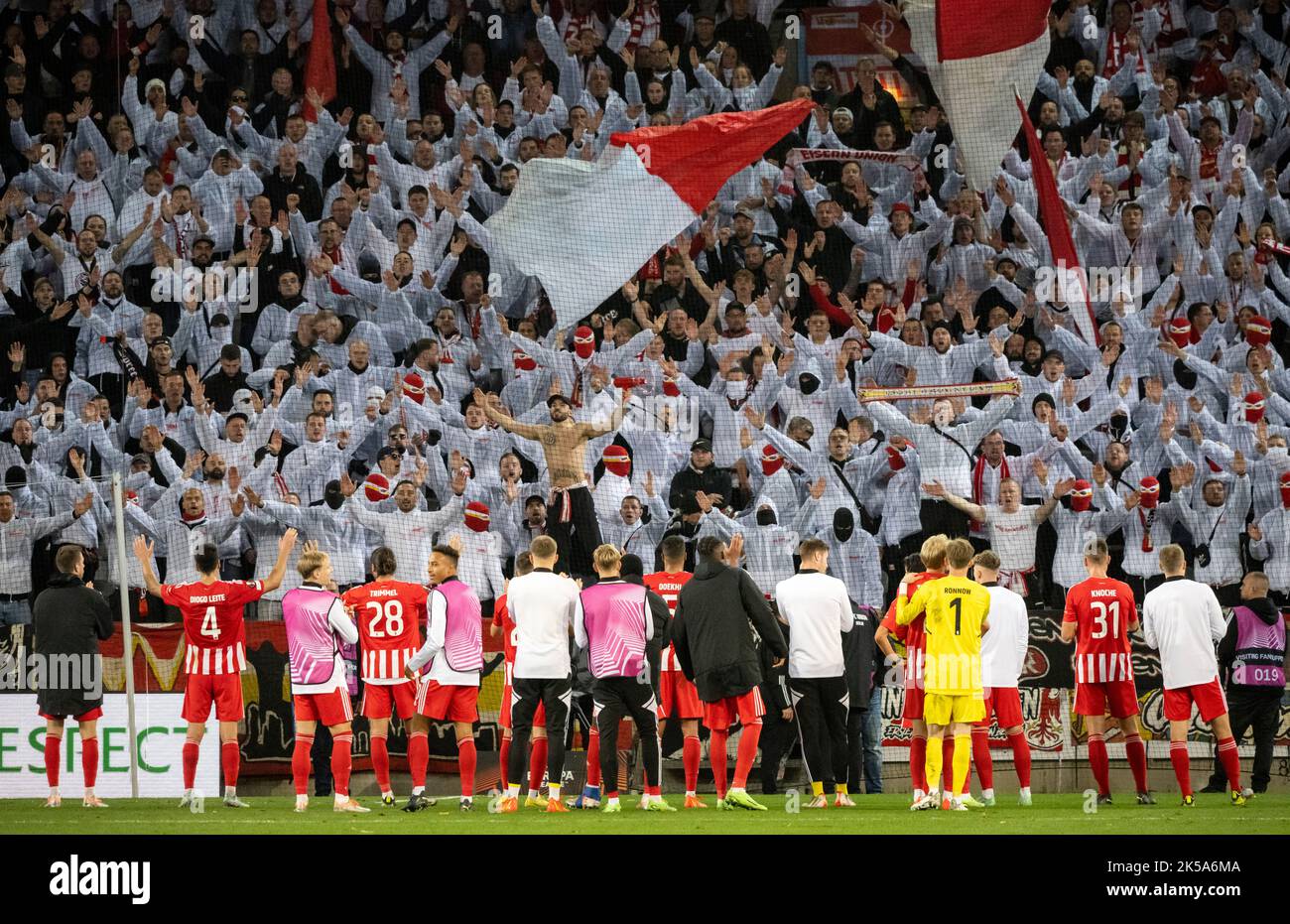 Malmö, Sweden, 6 October 2022. MALMÖ 20221006 The Union Berlin players ...