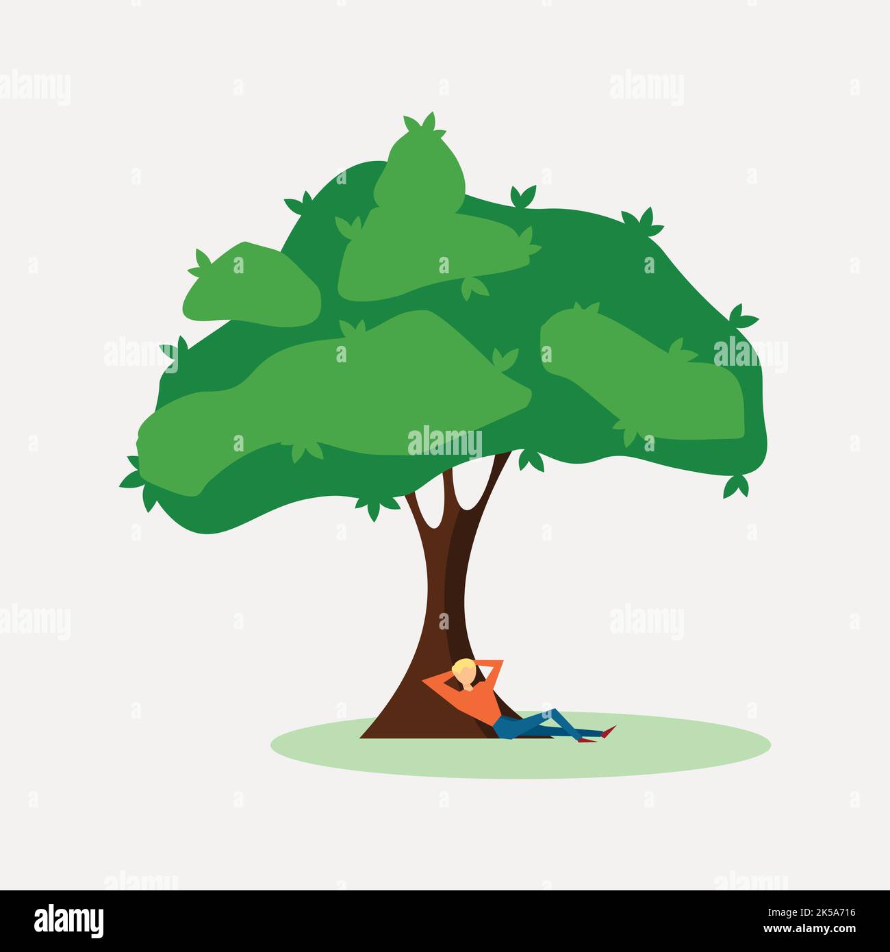 Man and tree clipart, botanical illustration vector Stock Vector Image ...