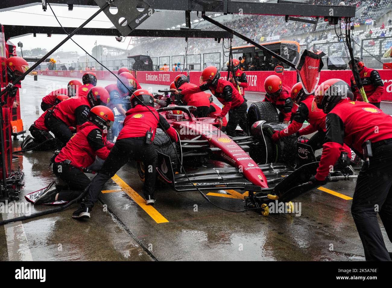 Suzuka, Japan. 7th Oct, 2022. Ferrari's Monegasque driver Charles ...
