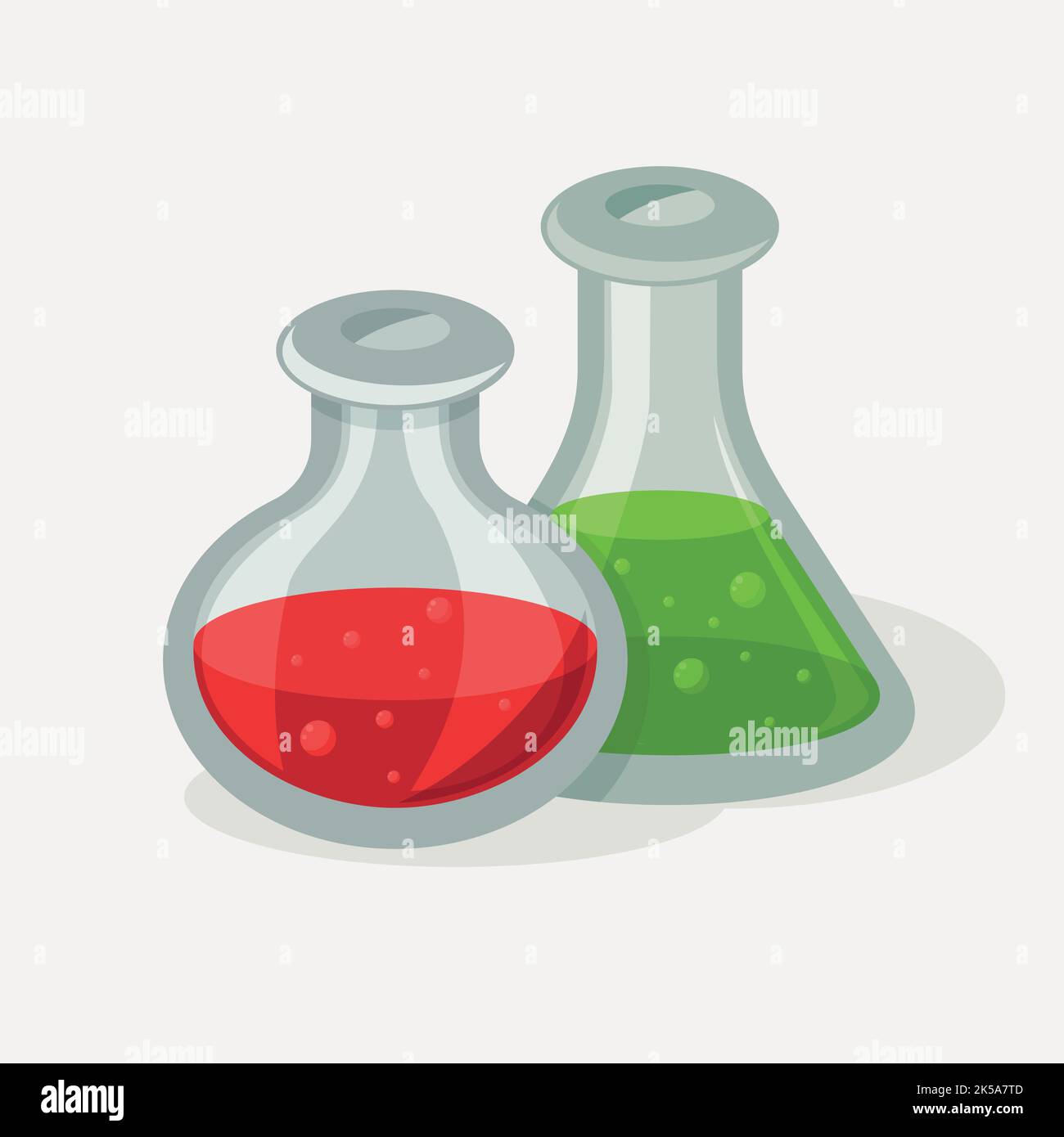 Laboratory flasks clipart, education illustration vector Stock Vector ...
