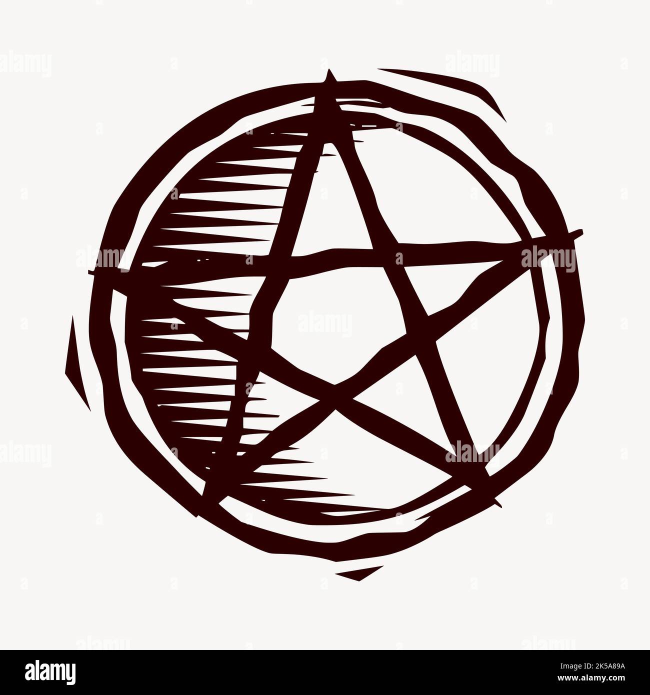 Pentacle clipart, vintage hand drawn vector Stock Vector Image & Art ...