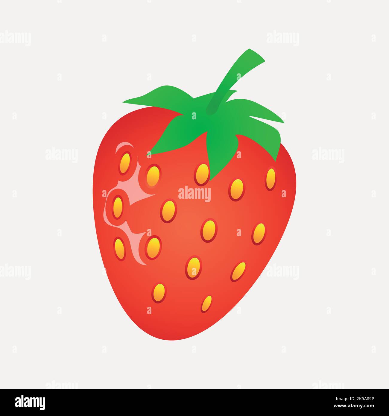 Strawberry clipart, food illustration vector Stock Vector Image & Art ...