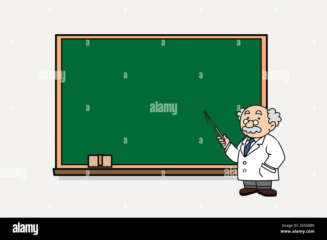 Chalkboard and scientist clipart, education illustration vector Stock ...