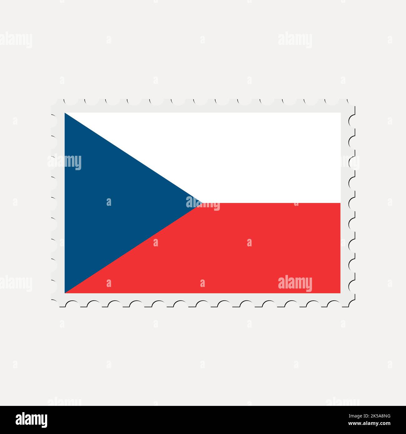 Czech Republic flag stamp clipart, patriotic illustration vector Stock ...