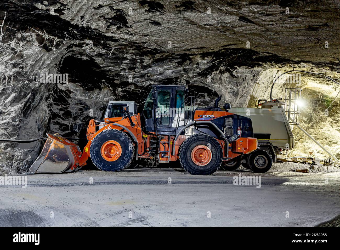 Equipment in the operating area of the praid salt mine, on June 19 ...