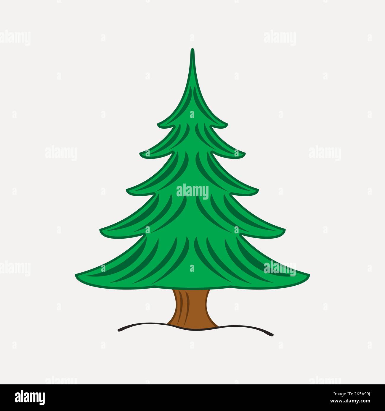 Pine tree clipart, botanical illustration vector Stock Vector Image ...