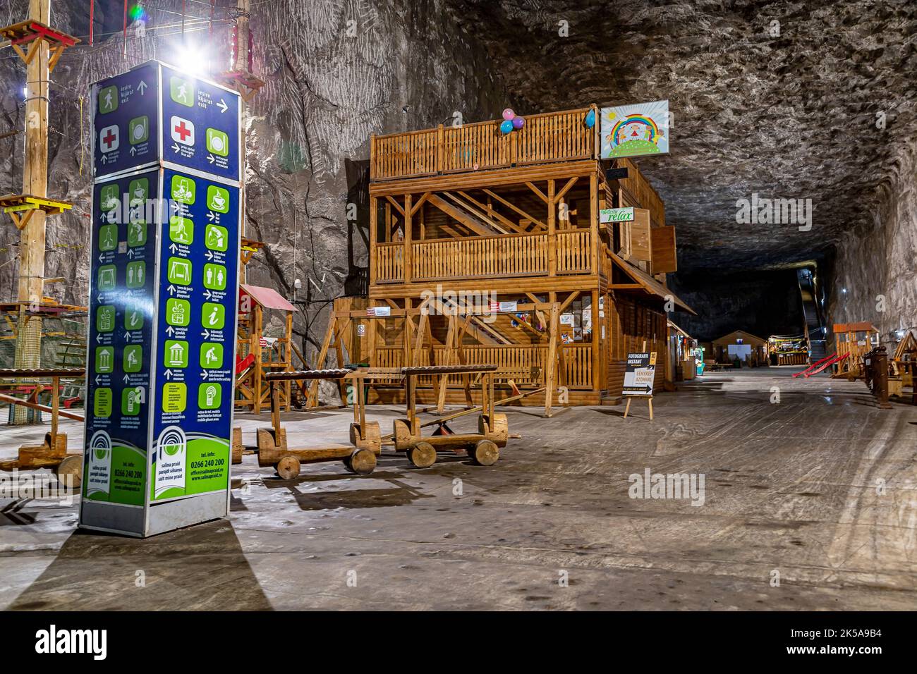 Images from the tourist area of the Praid salt mine on June 19, 2021 in ...