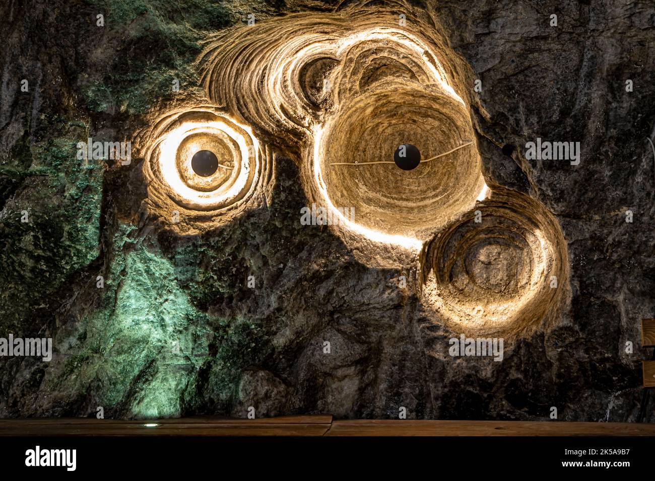 Images from the tourist area of the Praid salt mine on June 19, 2021 in ...