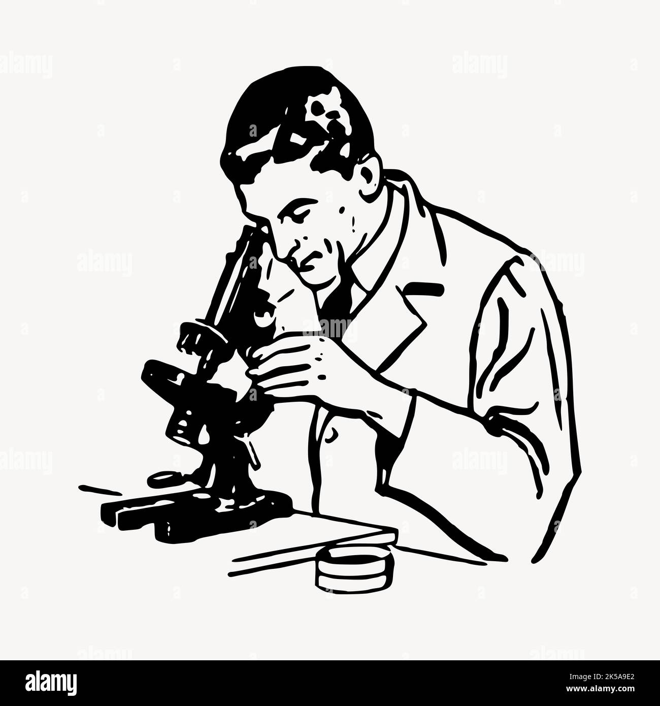 Scientist clipart, vintage hand drawn vector Stock Vector Image & Art ...