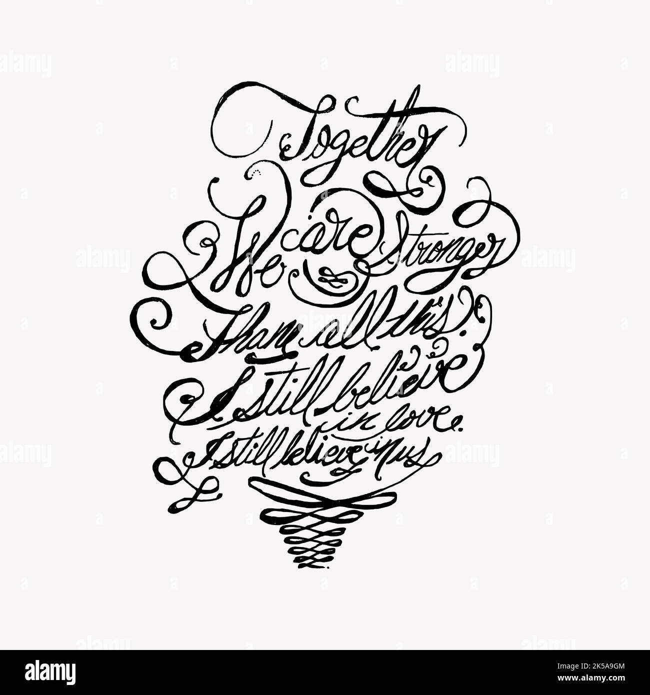 Motivational quote, cursive text illustration Stock Vector Image & Art ...