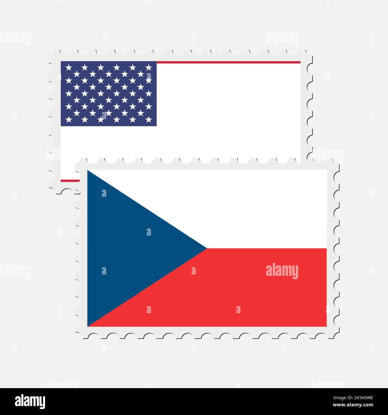 Flag stamps clipart, patriotic illustration vector Stock Vector Image ...