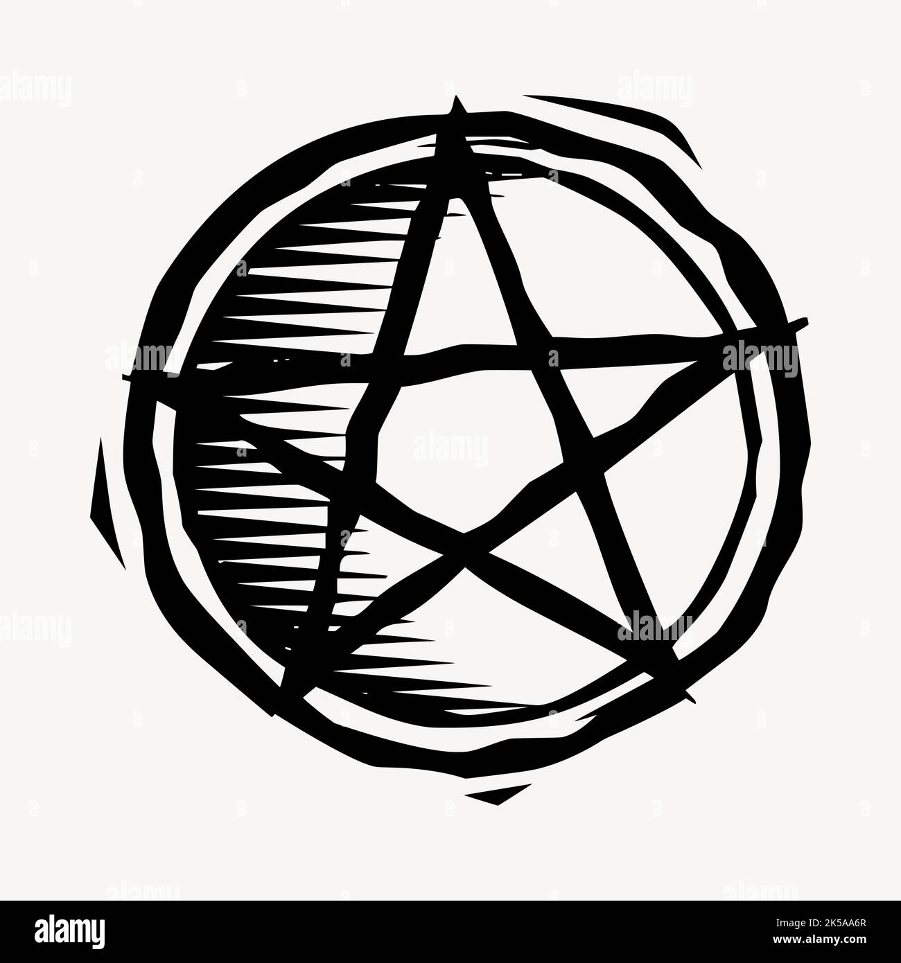 Pentacle clipart, vintage hand drawn vector Stock Vector Image & Art ...