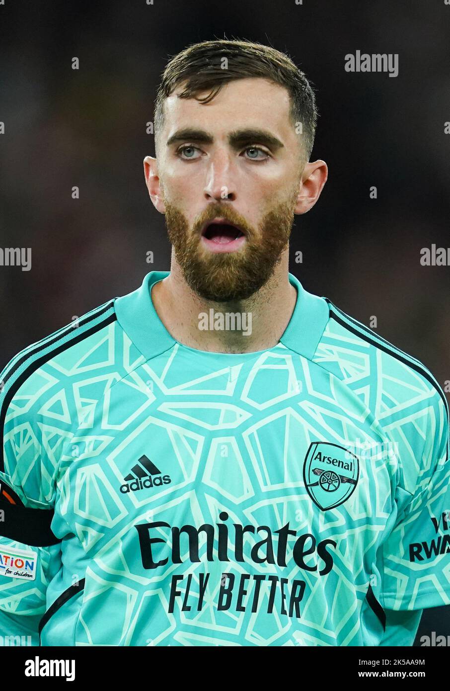 Arsenal goalkeeper Matt Turner before the UEFA Europa League match at ...