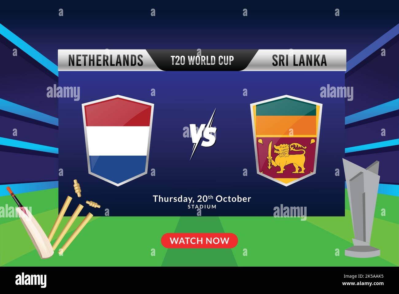 Cricket Concept with Silver Winning Trophy of Participated Team A Vs B ...