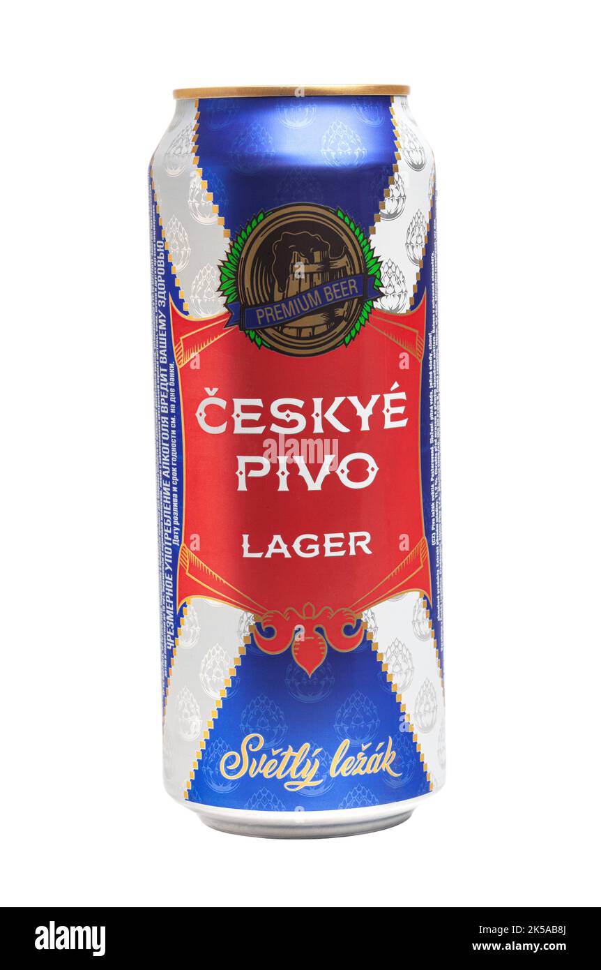 Moscow, Russia, October 07,2022: Ceskye pivo beer can Stock Photo - Alamy