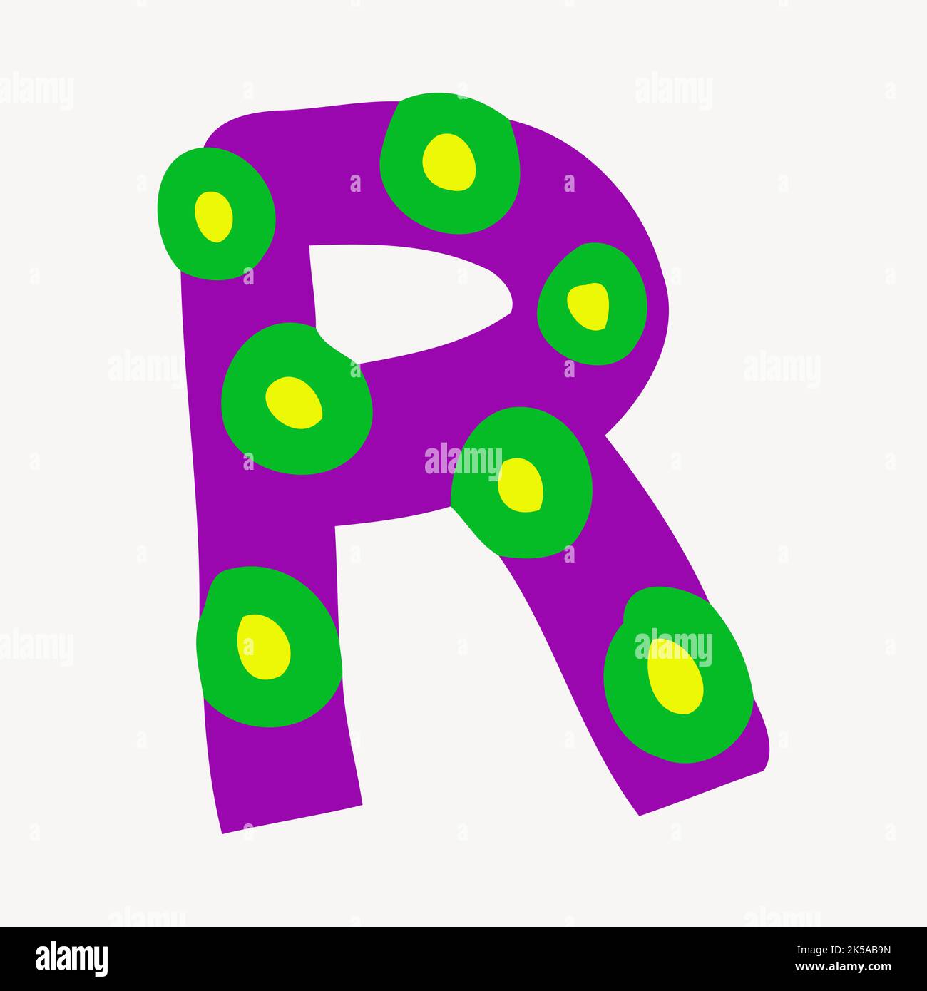 R alphabet collage element, cute illustration vector Stock Vector Image ...
