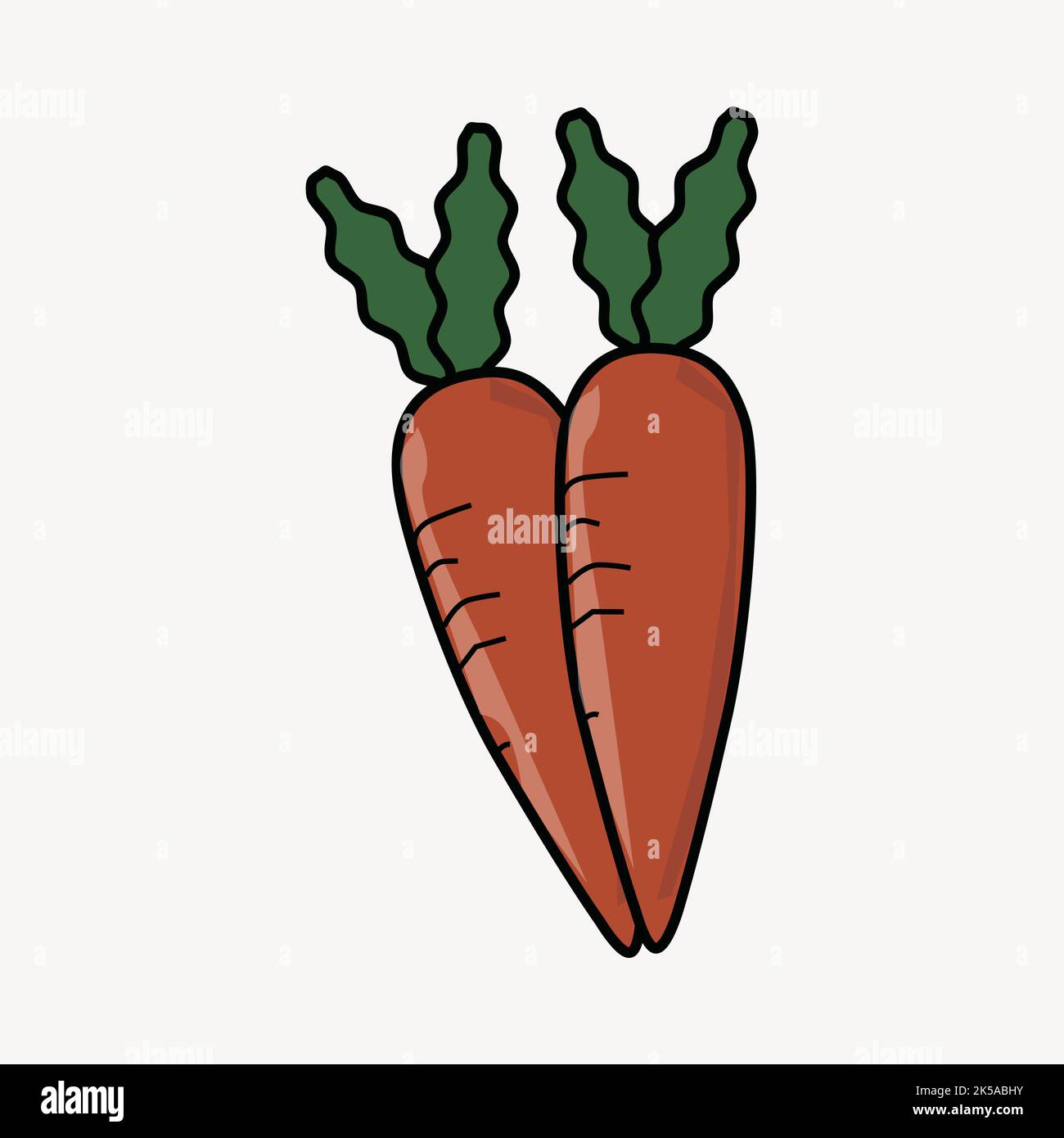 Carrot collage element, cute illustration vector Stock Vector Image ...