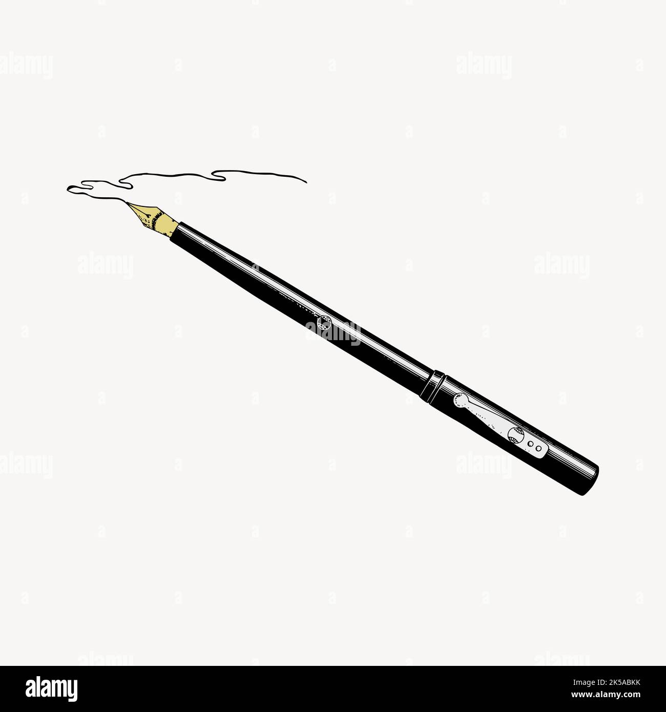 Ink pen clipart, vintage hand drawn vector Stock Vector Image & Art - Alamy