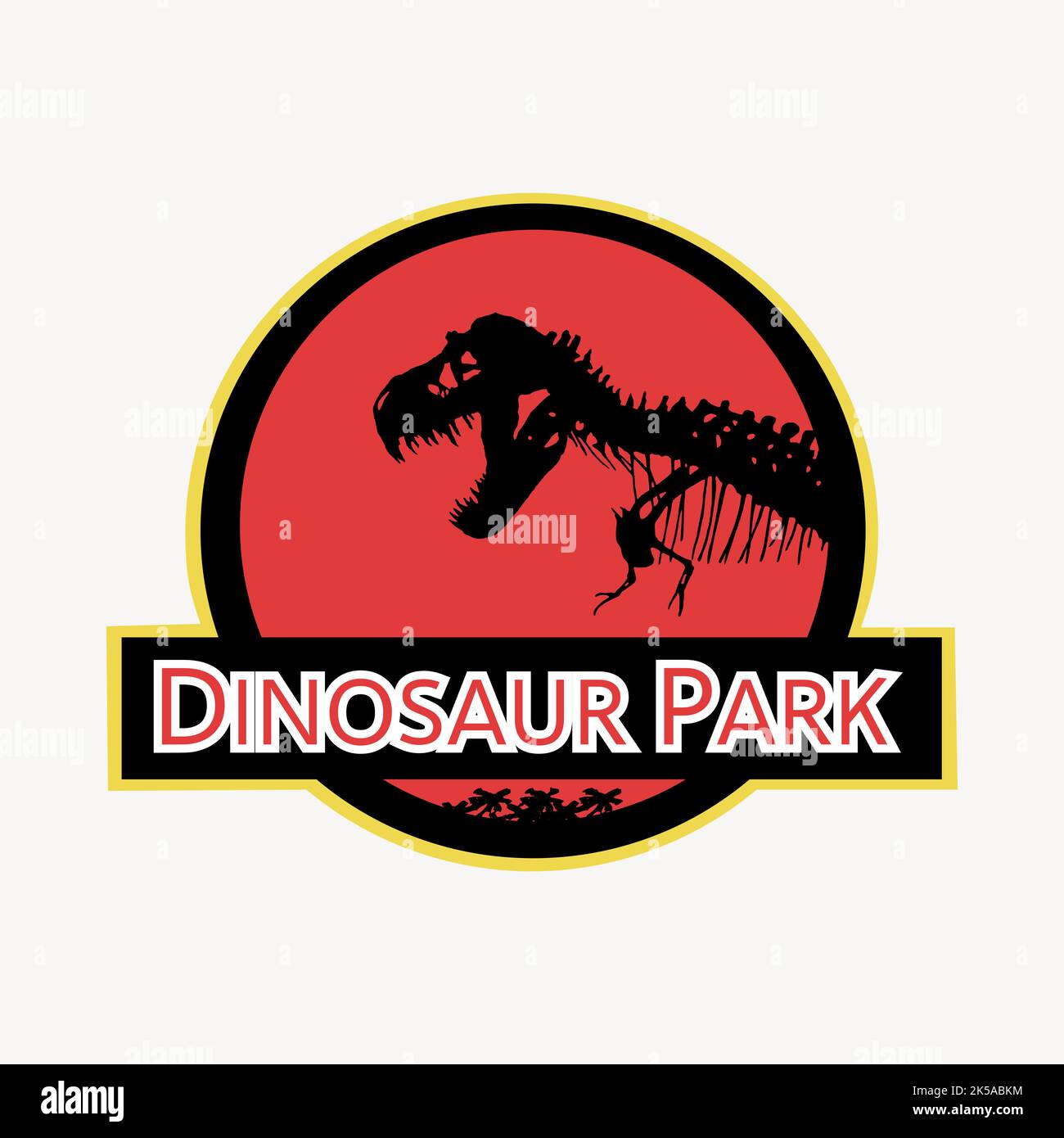 Dinosaur park sign collage element hi-res stock photography and images ...