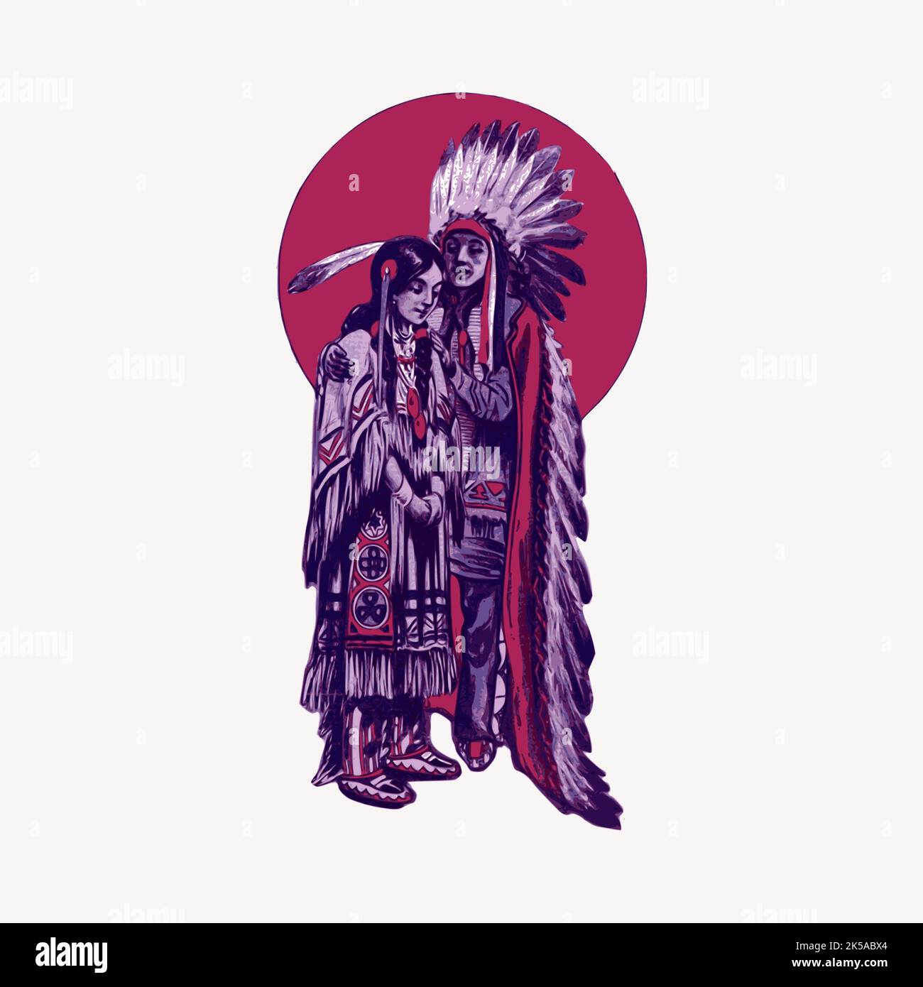 Native American clipart, vintage hand drawn vector Stock Vector Image ...