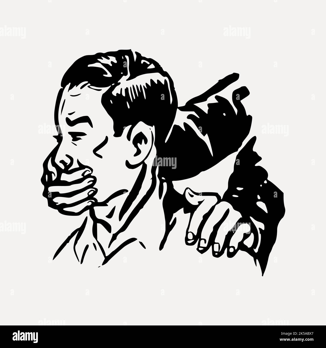 Silence clipart, cartoon character illustration vector Stock Vector ...