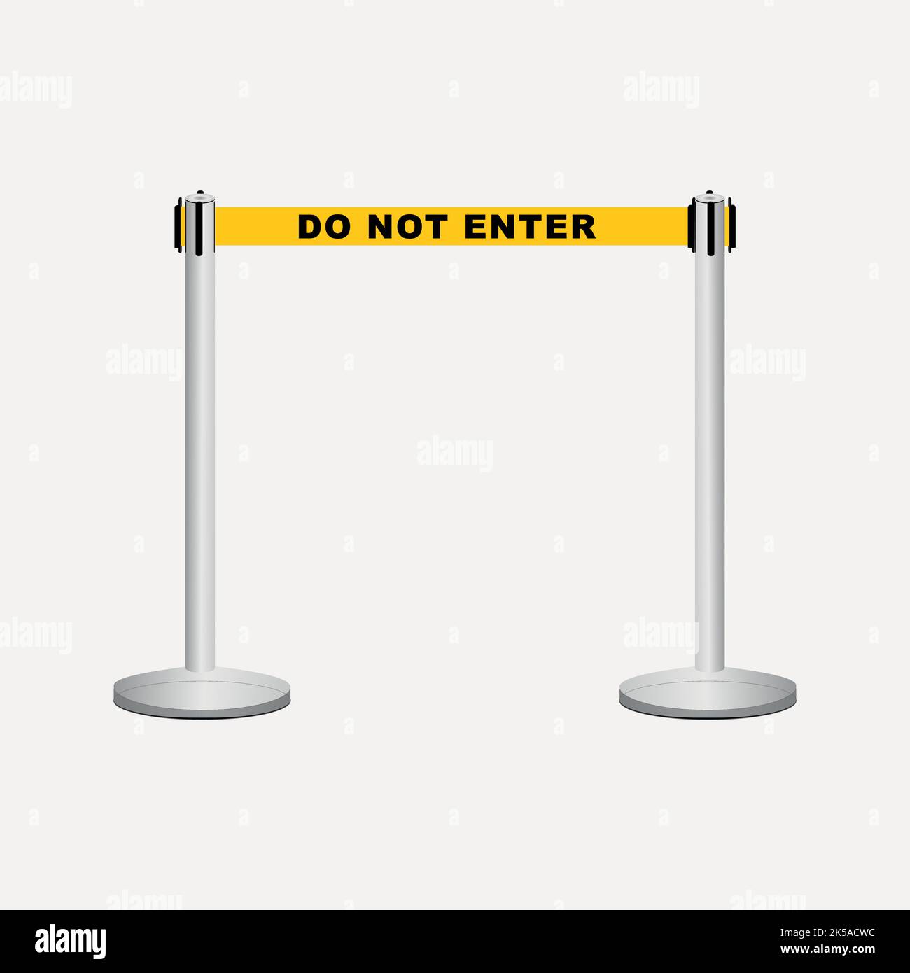 Queue Barrier collage element, cute illustration vector Stock Vector ...