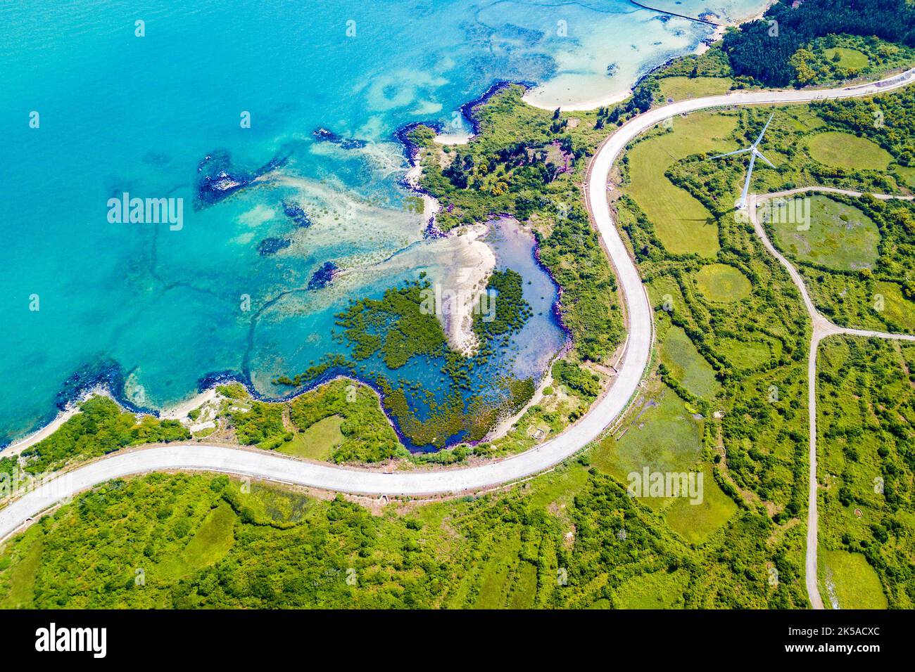 Danzhou. 6th Oct, 2022. Aerial photo taken on Oct. 6, 2022 shows a view ...