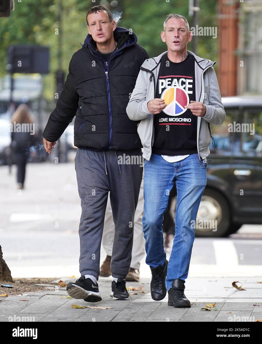 Kenny Defelice (right), 44, arrives at Westminster Magistrates' Court ...