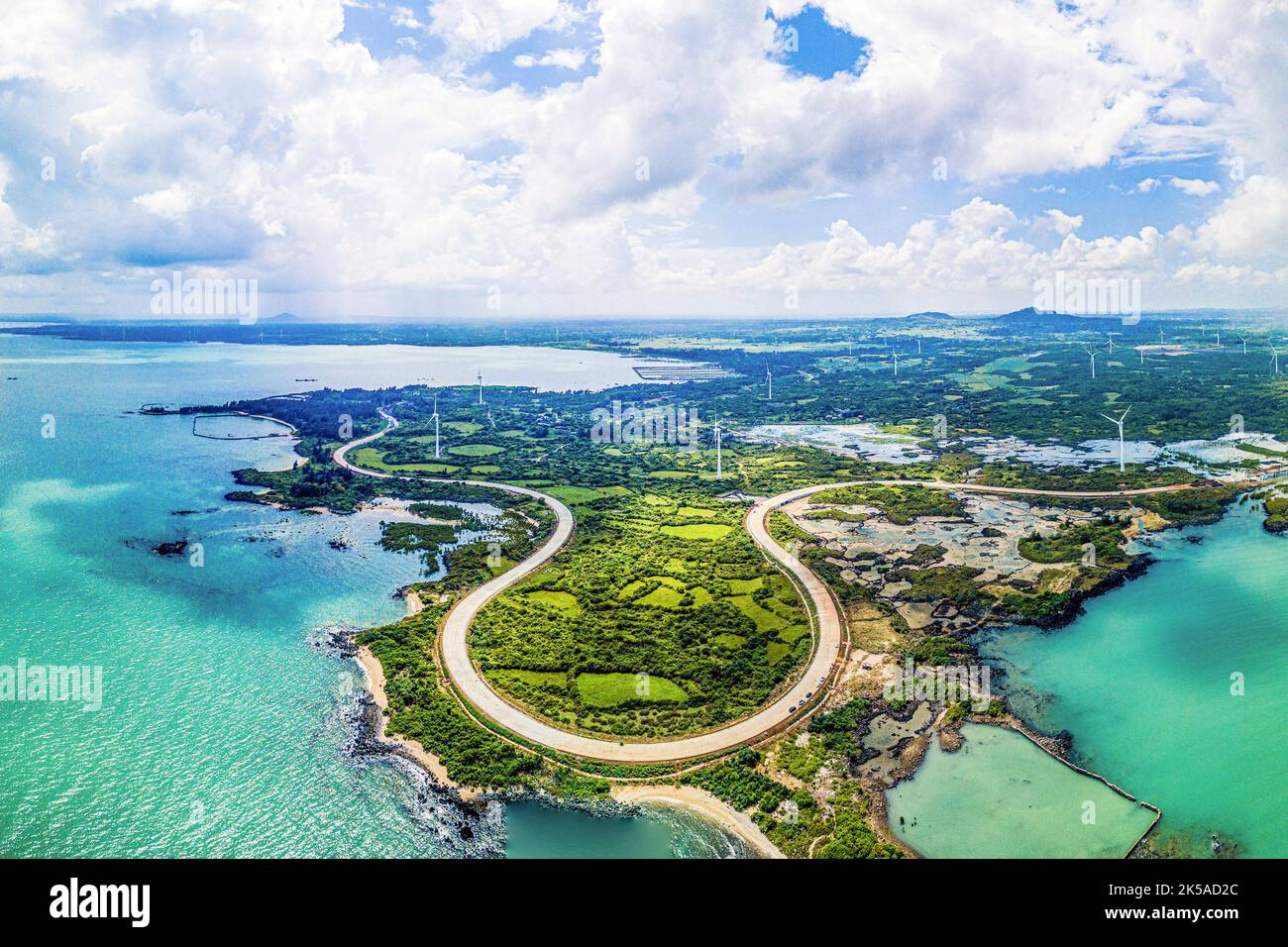 Danzhou. 6th Oct, 2022. Aerial photo taken on Oct. 6, 2022 shows a view ...