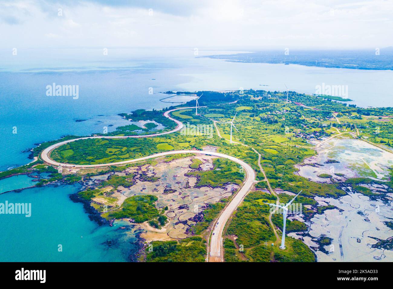 Danzhou. 6th Oct, 2022. Aerial photo taken on Oct. 6, 2022 shows a view ...