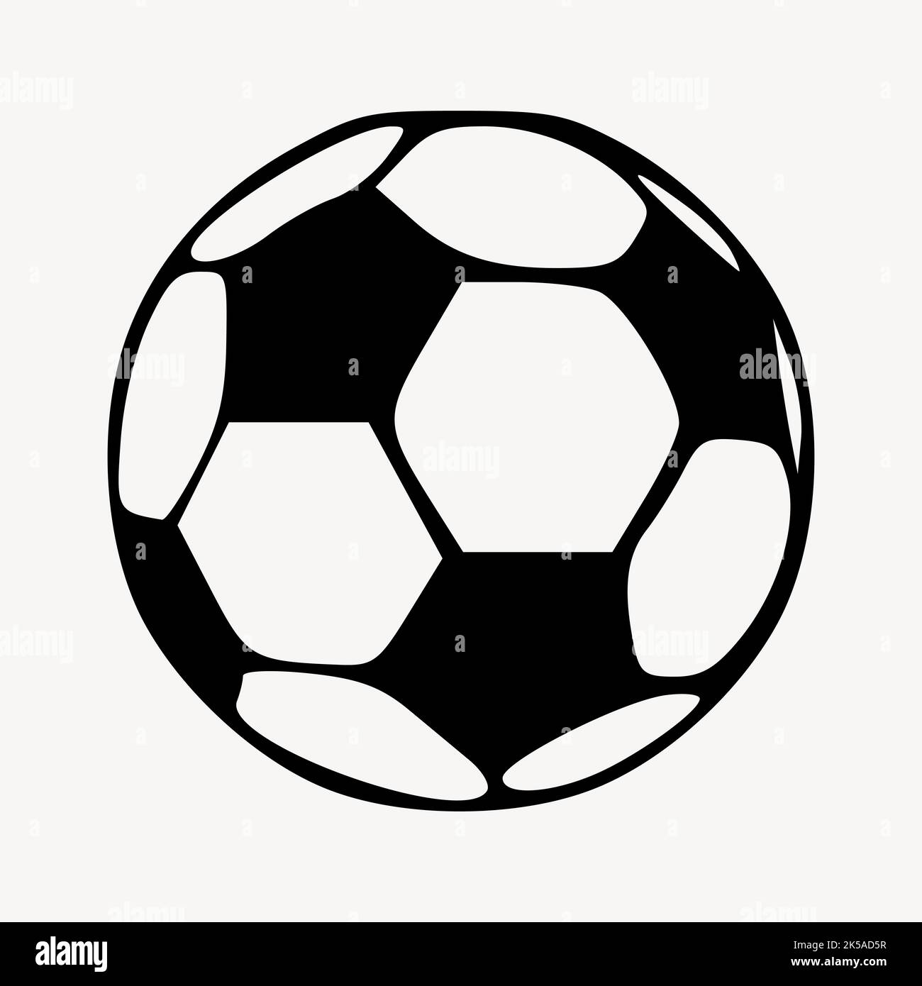 Football collage element, black and white illustration vector Stock ...