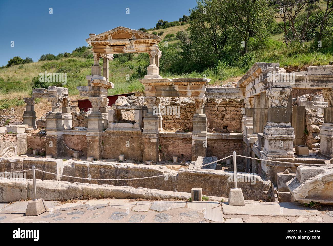 Fountain of Trajan, Ephesus Archaeological Site, Selcuk, Turkey Stock ...