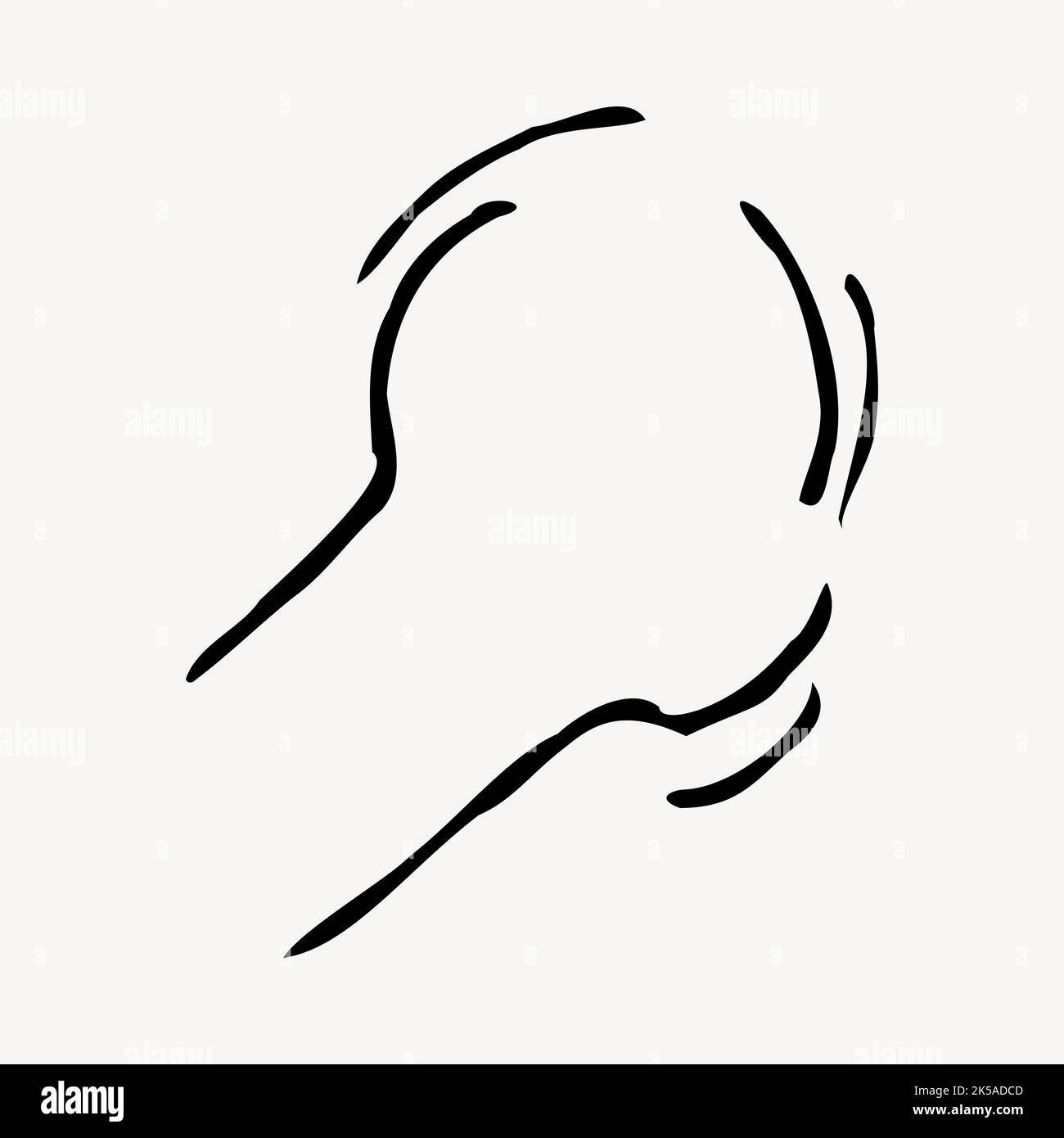 Comic moving effect collage element, black and white illustration ...