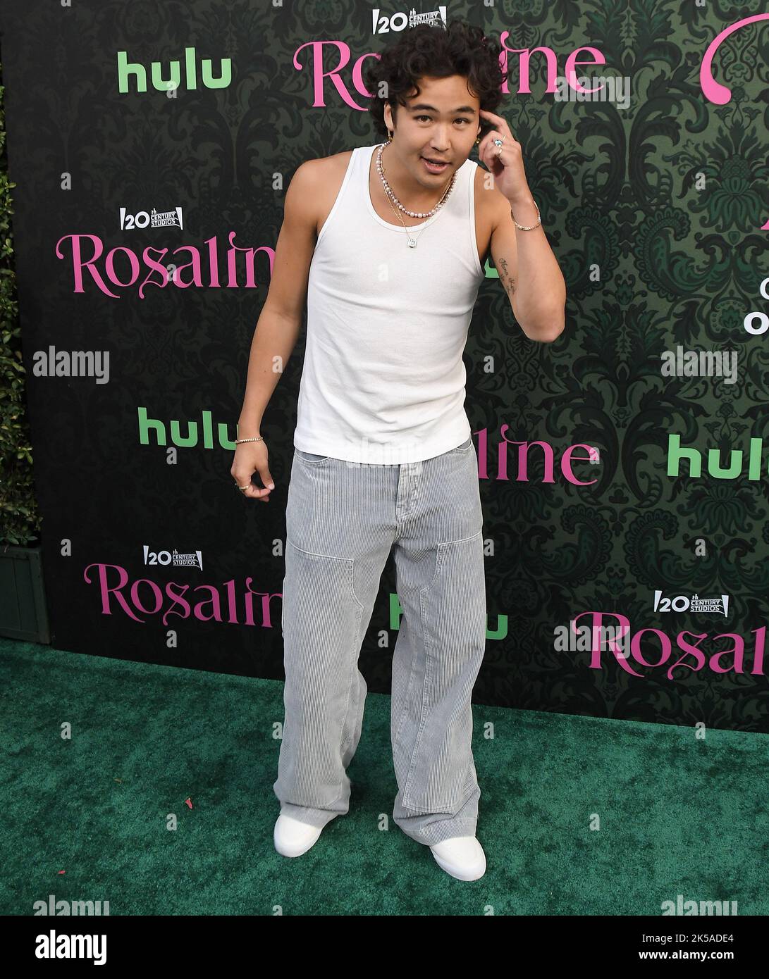 Nico Hiraga arrives at the 20th Century Studio's ROSALINE Premiere held ...