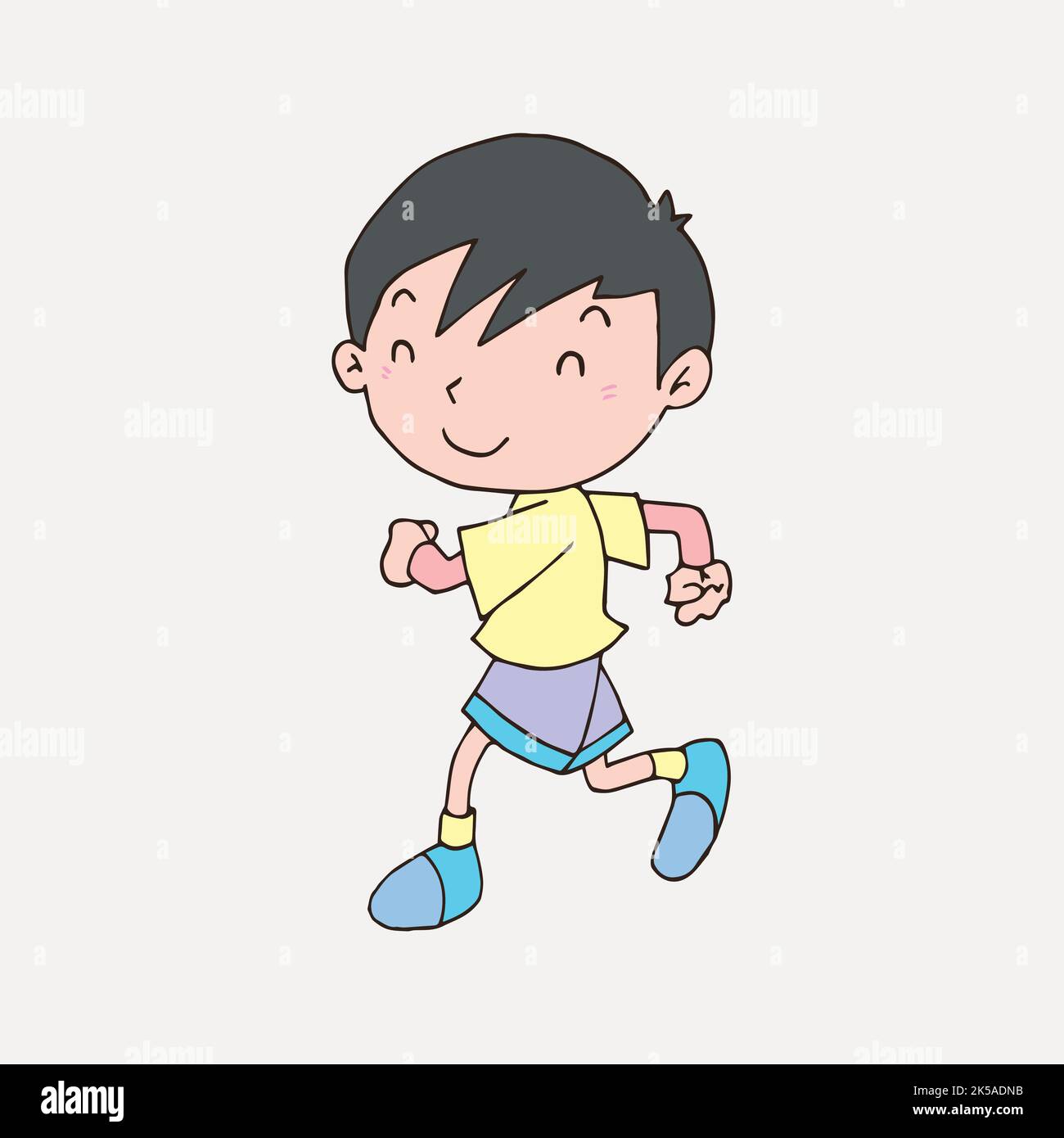 Cartoon boy collage element, cute illustration vector Stock Vector ...