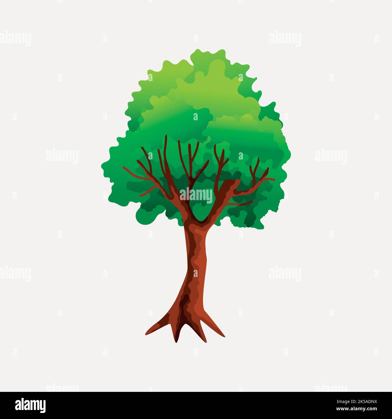 Tree collage element, cute illustration vector Stock Vector Image & Art ...