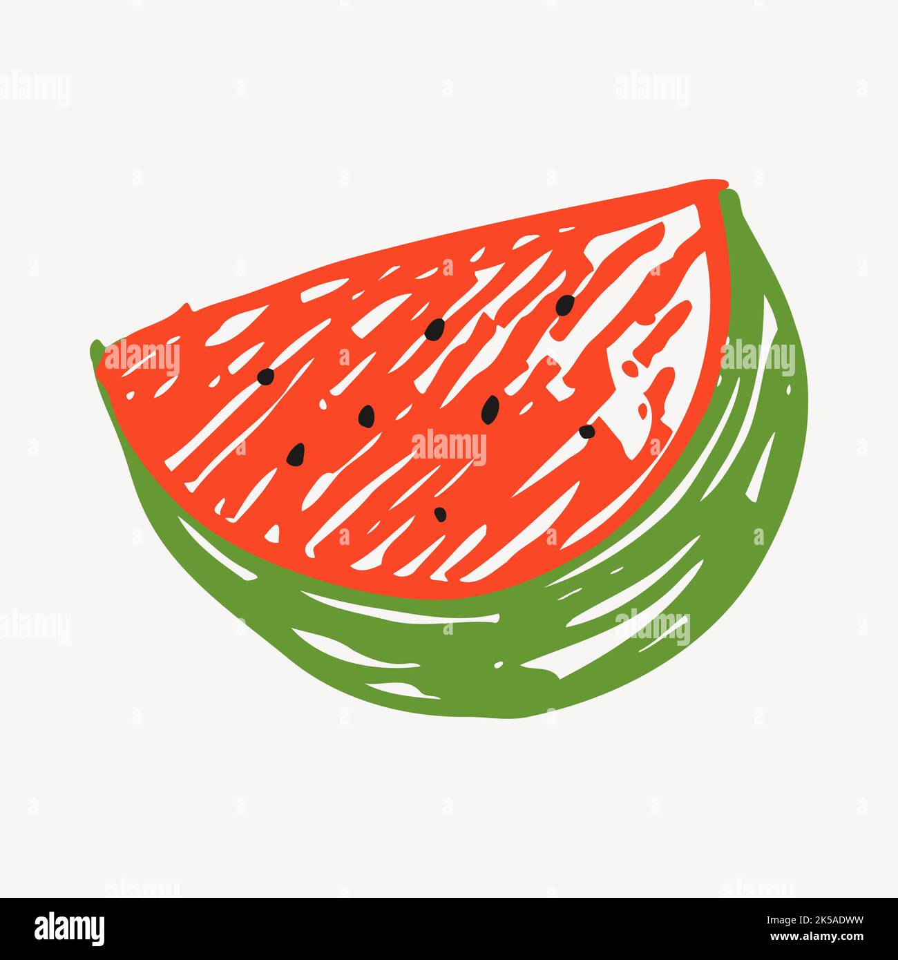 Watermelon collage element, fruit illustration vector Stock Vector ...
