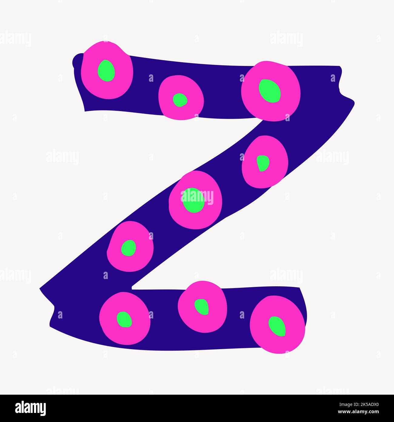 Z alphabet collage element, cute illustration vector Stock Vector Image ...