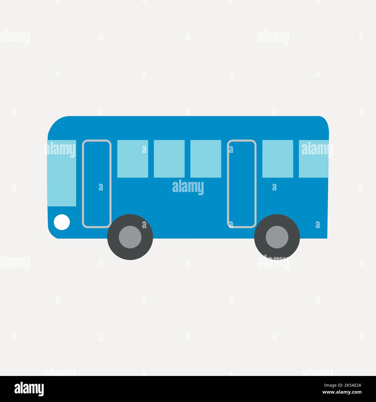 Blue bus collage element, cute illustration vector Stock Vector Image ...